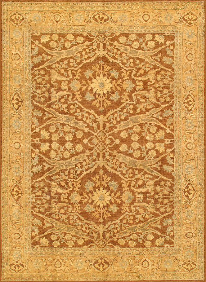 Pasargad Waterford Collection Light Brown Area Rug 9x12 - Traditional ...