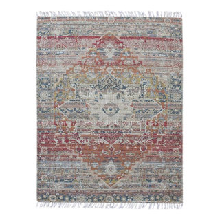 Prairie Leawood Multicolor Jute/Polyester Flatweave Area Rug, 8'x10', 8 ...