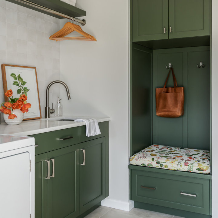 75 Green Laundry Room Ideas You'll Love - August, 2025 | Houzz