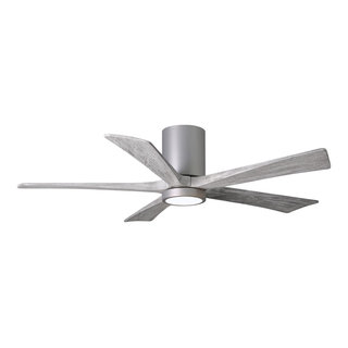 Irene5HLK 5-Blade Flushmount Paddle Fan With Light Kit, 52" - Farmhouse ...