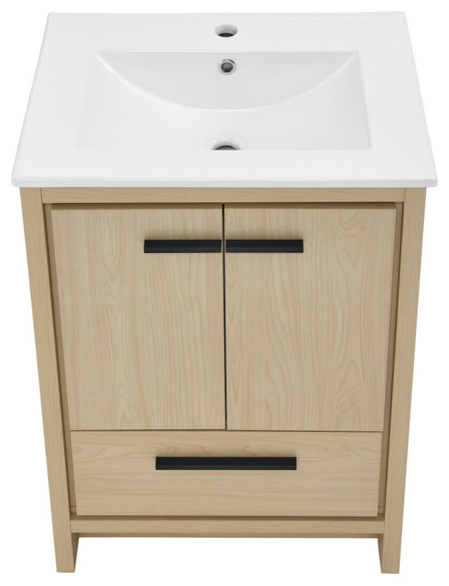 Virage 24 Freestanding, Bathroom Vanity, Natural Oak, 24 x 18 ...