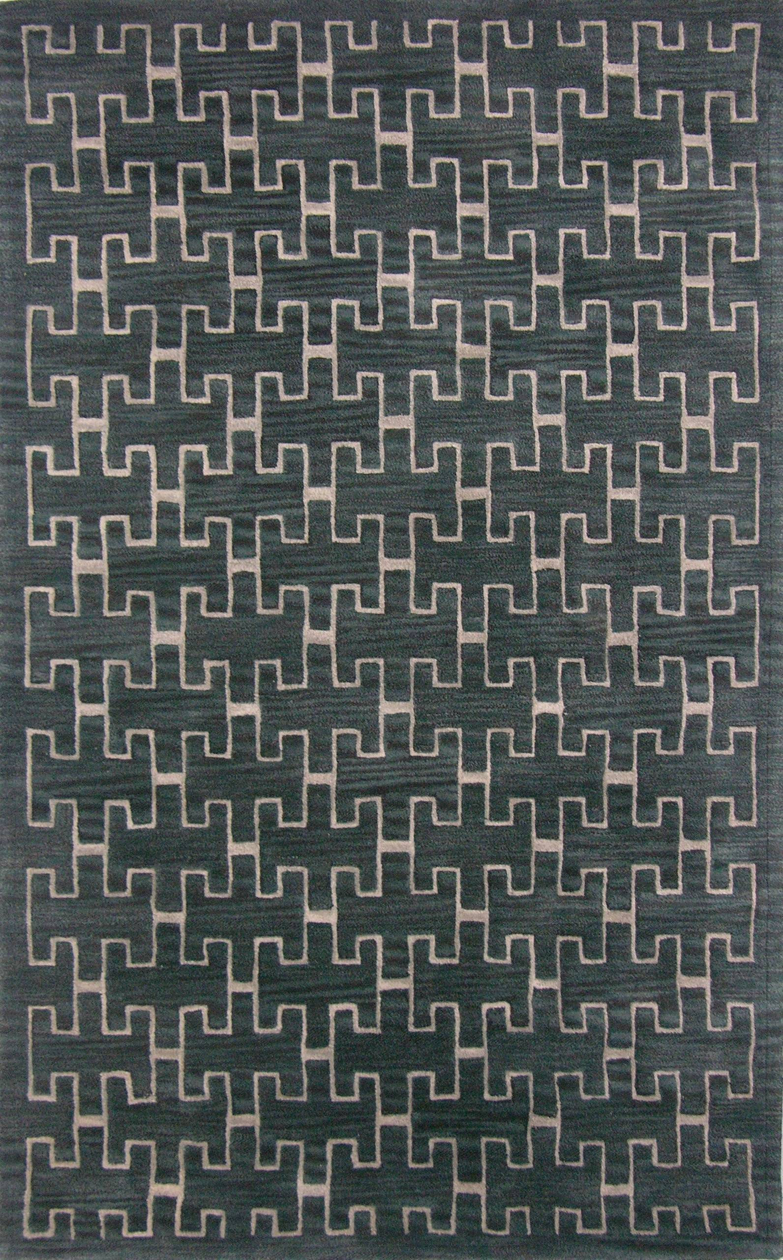Rhythm Rug RH03-BLU, 8'x11' - Contemporary - Area Rugs - by Moti | Houzz
