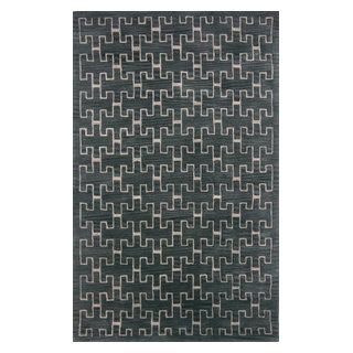 Rhythm Rug RH03-BLU, 8'x11' - Contemporary - Area Rugs - by Moti | Houzz