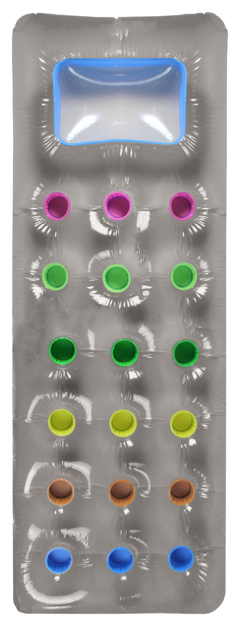 6.25" Gray Inflatable 18-Pocket Swimming Pool Lounge With Window - Pool ...