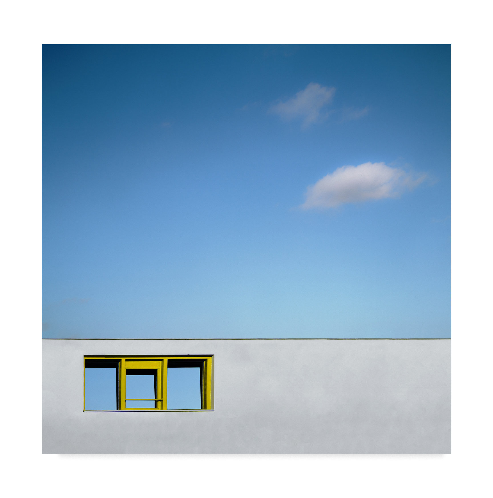 Gilbert Claes 'Yellow Window' Canvas Art, 14"x14" - Contemporary - Prints And Posters - by ...