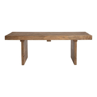 Scandinavian Slatted Wood Coffee Table, Natural - Transitional - Coffee ...