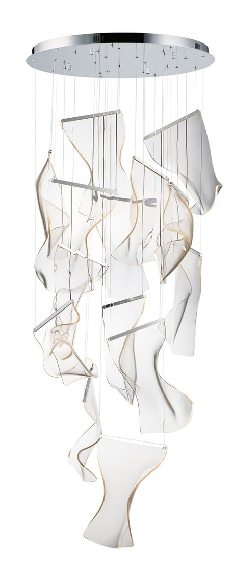 ET2 Rinkle LED 14-Light Pendant E24877-133PC, Polished Chrome ...