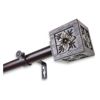 Zula 1" Curtain Rod, 48-84" - Traditional - Curtain Rods - by Rod ...