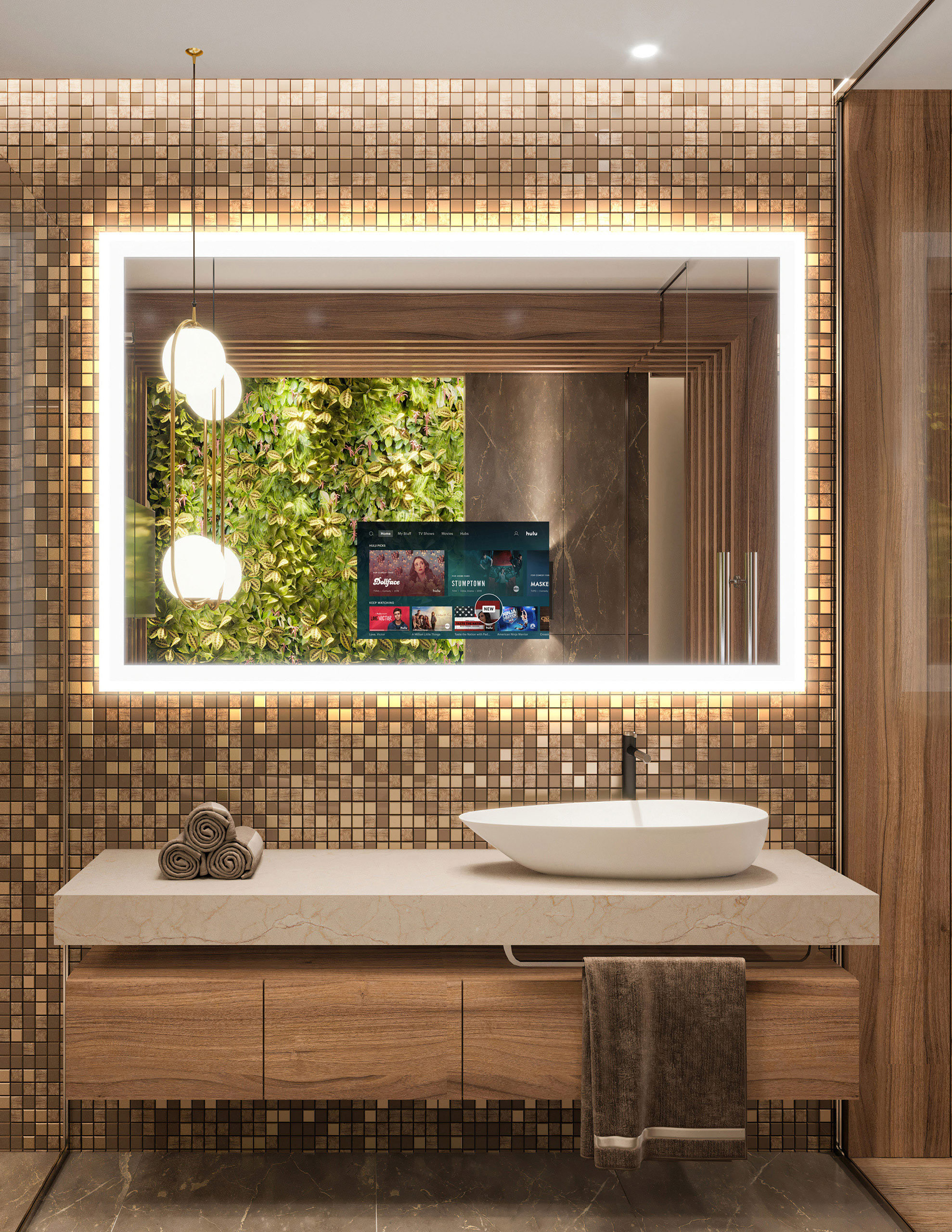 Silhouette Lighted Mirror Television, 21.5" HD Television Display, LED ...