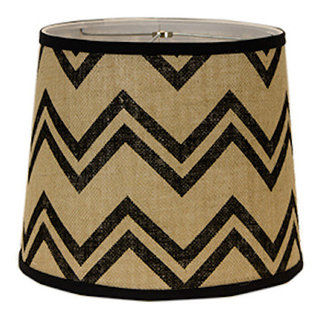 Chevron Burlap Lampshade, 18" - Contemporary - Lamp Shades - by West ...