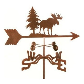 Moose Weathervane With Deck Mount - Rustic - Weather Vanes - by EZ Vane ...