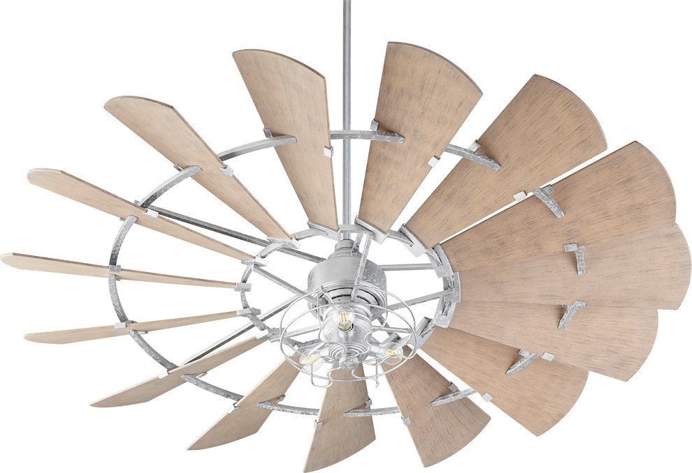 Windmill 72" Damp Fan - Farmhouse - Ceiling Fans - by Quorum ...