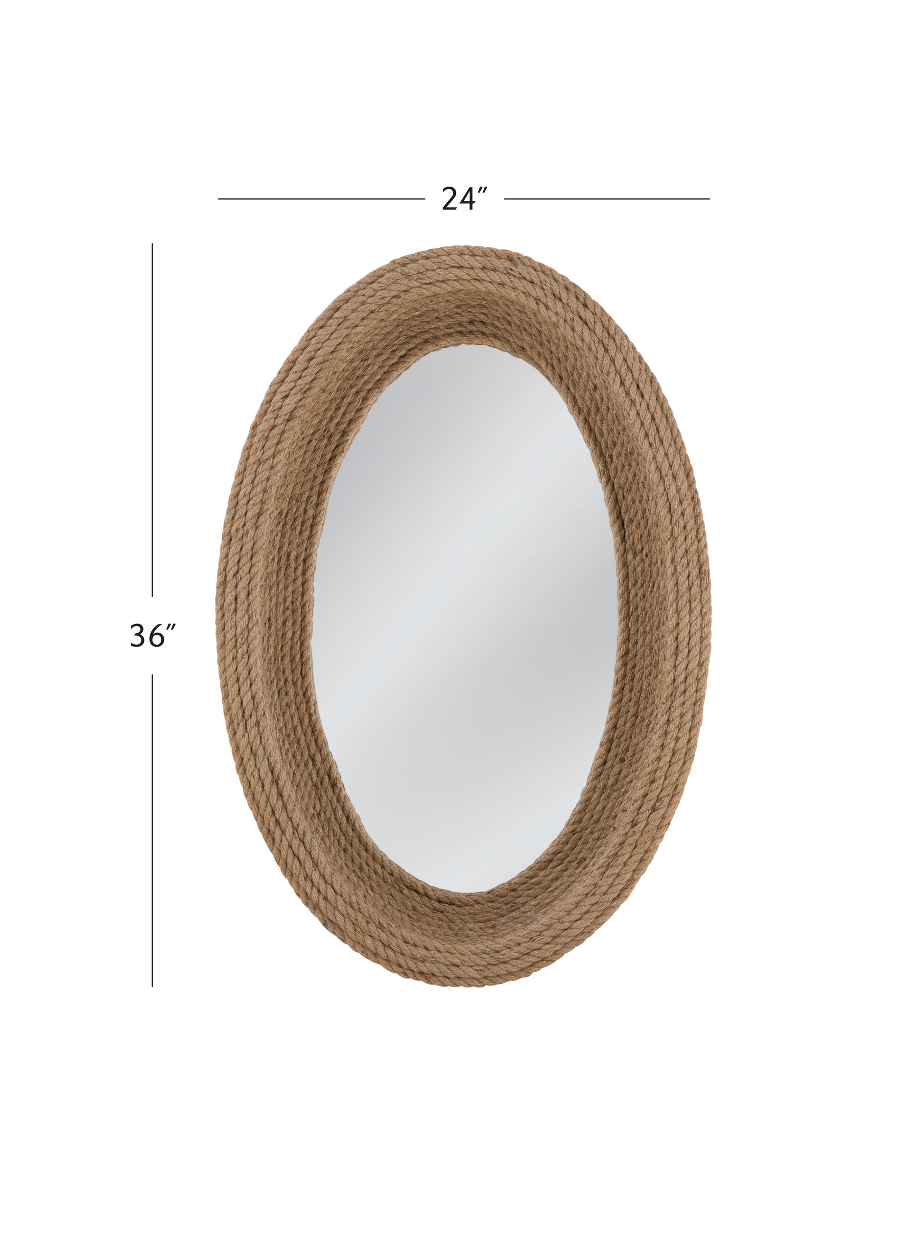 Regatta Wall Mirror - Natural Jute Rope - Beach Style - Wall Mirrors ...