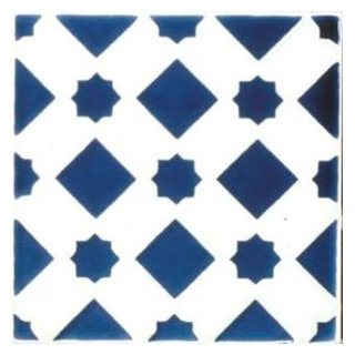 Mediterranean Blue Star Ceramic Tile - Contemporary - Wall And Floor ...
