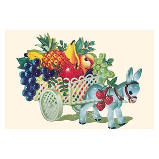 Donkey Fruit Cart, 20" x 30" - Traditional - Prints And Posters - by ...
