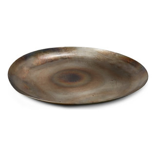 Iridescent Iron Dish, 12" Diameter, Set of 2 - Contemporary ...