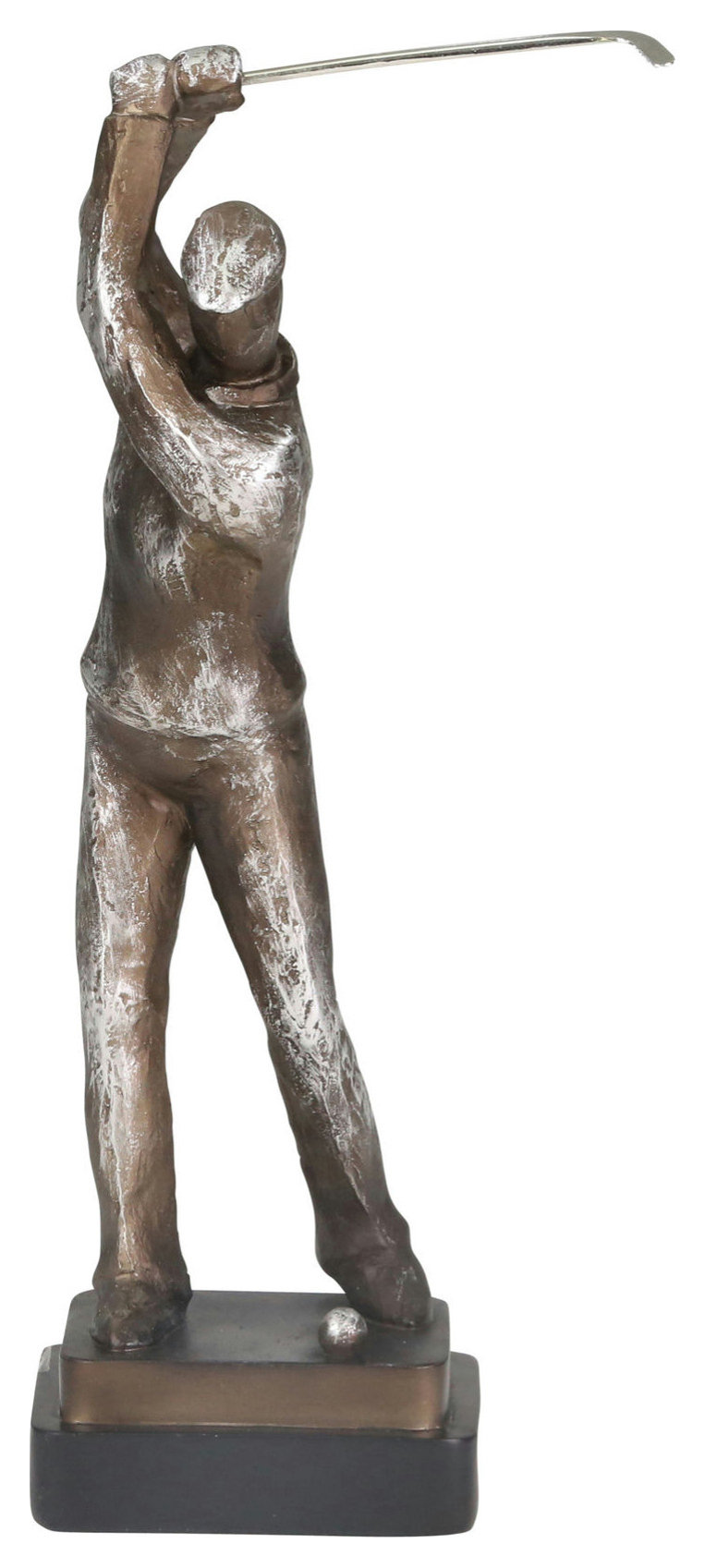 Resin 14" Golf Figurine, Silver - Contemporary - Decorative Objects And ...