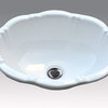 Hand Painted Sink " Veronica " Lotus Drop-In Sink - Traditional ...