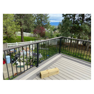 Fortress handrail with cocktail top - Modern - Deck - Other - by ...