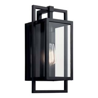 1 Light Outdoor Medium Wall Mount In Transitional Style-16 Inches Tall ...