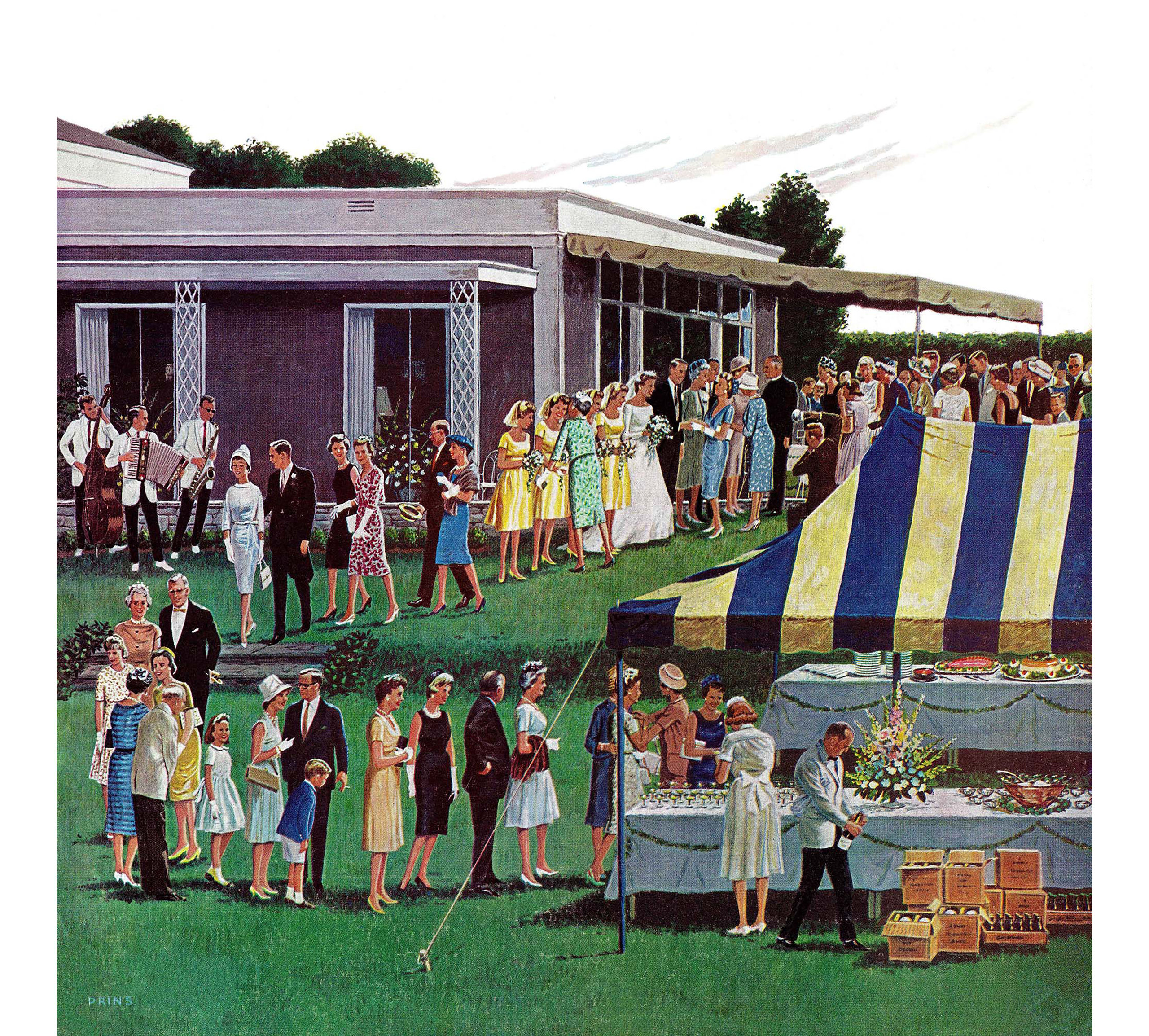 "Wedding Reception" Painting Print on Canvas by Ben Kimberly Prins, 32 ...