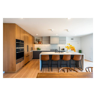 Three Tone kitchen - Contemporary - Kitchen - Los Angeles - by Polly ...