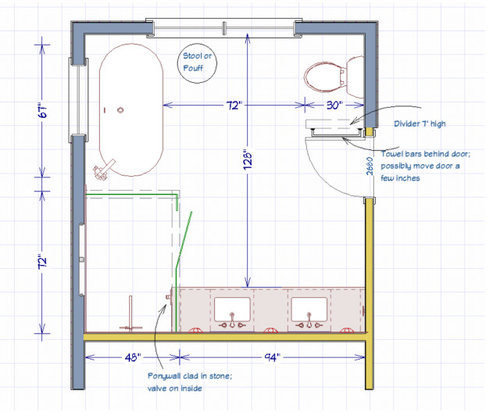Primary Bathroom Layout