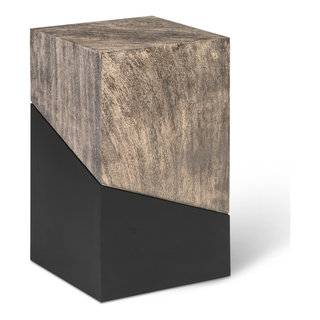 Geometry Side Table, Gray Stone, 14" - Contemporary - Side Tables And End Tables - by Phillips ...