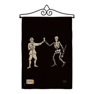 Bartholomew Roberts Coastal Pirate Garden Flag Set, 13" X 18.5" X 0.1 ...
