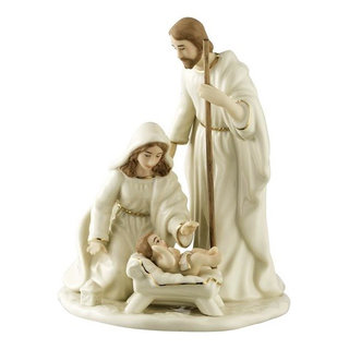 Belleek Nativity Family Small - Traditional - Holiday Accents And ...