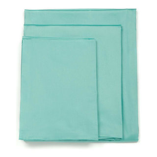 Solid Powder Blue Sheet Set, Queen - Modern - Sheet And Pillowcase Sets ...