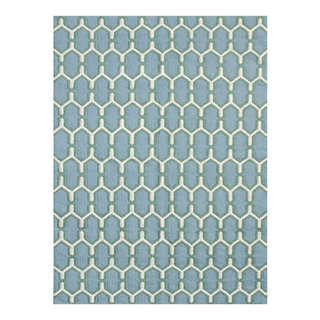 Amer Rugs Zara ZAR-8 Sky Blue Blue Flat-weave Area Rugs, 5'x8 ...