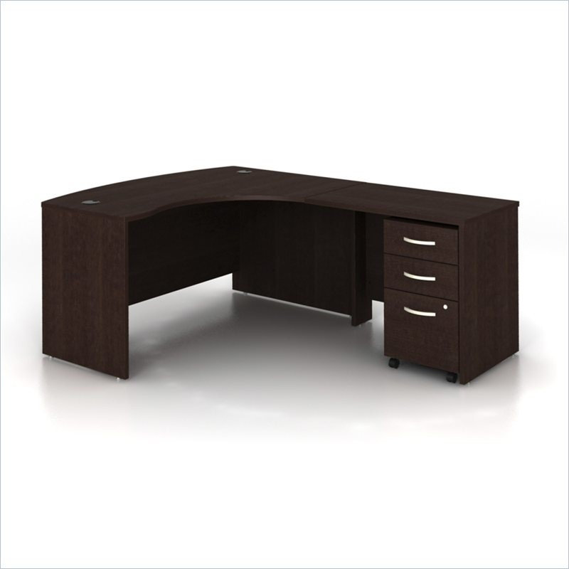 Bush Business Furniture Series C 3-Piece Right-Hand Computer Bow Desk ...