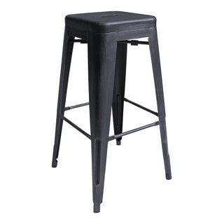 Zed Industrial 30" Bar Height Backless Barstool in Industrial Gray ...