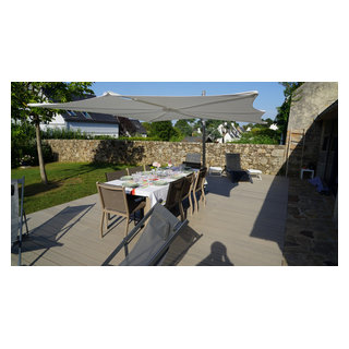 Terrasse convivial réalisée en bois composite - Terrace - Nantes - by ...