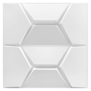 White Trapezium 3D Wall Panels - Modern - Wall Panels - by Dundee Deco ...