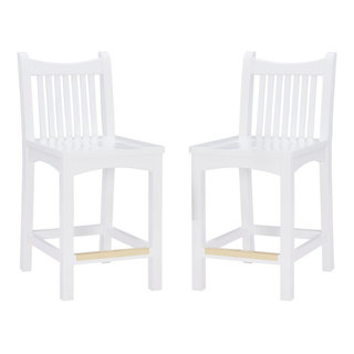 Linon Leola Set of 2 Counter Stool With White Finish CS290WHT02ASU ...