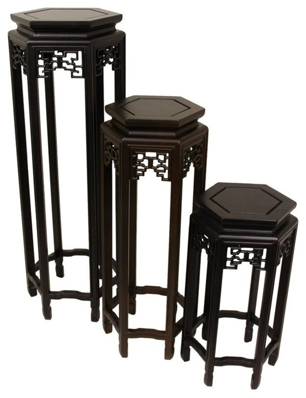 36" Hexagon Plant Stand - Traditional - Plant Stands And Telephone ...