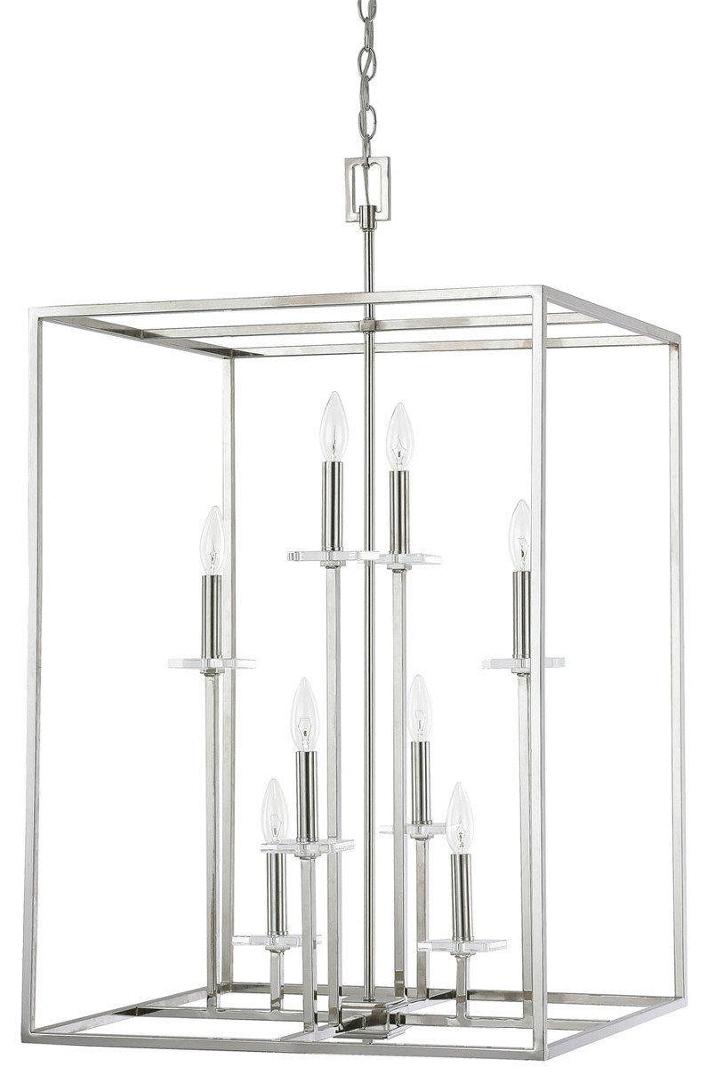 Capital Lighting 7003PN Morgan 8 Light 22 inch Polished Nickel Foyer ...