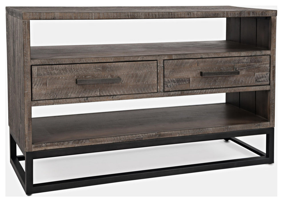 Jofran East Hampton Sofa Console Table, Distressed Grey (Set of 2) - Industrial - Console Tables ...