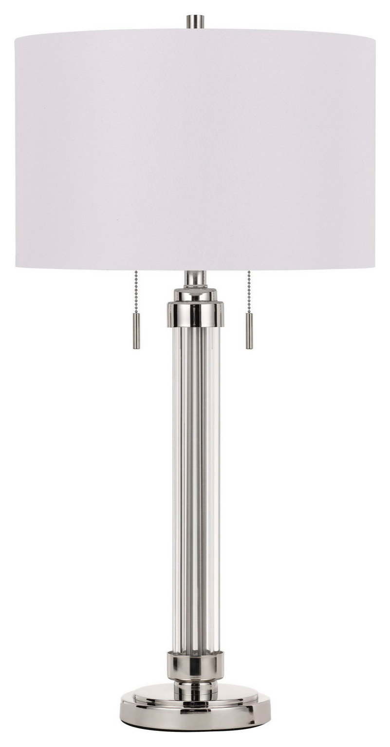 Metal and Acrylic Tube Lamp With Shade - Transitional - Table Lamps ...