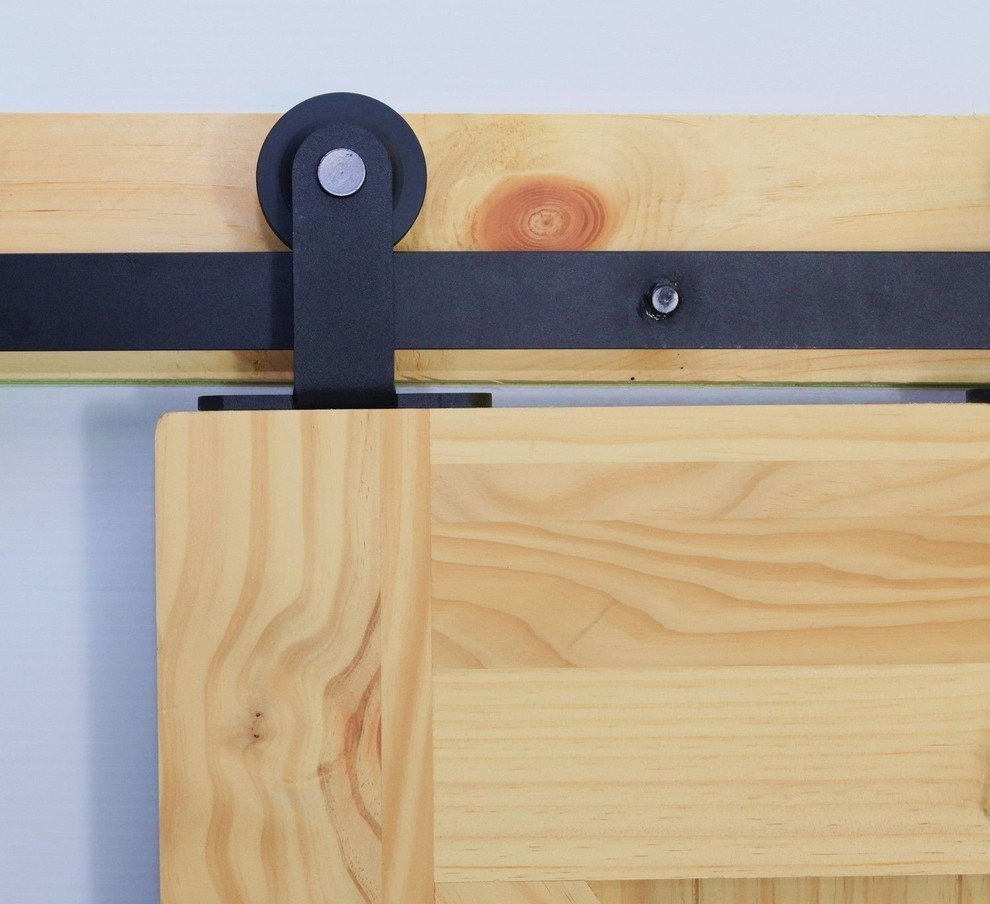 Sliding Barn Door Hardware Kit, T-Shape Design, 5FT - Traditional ...