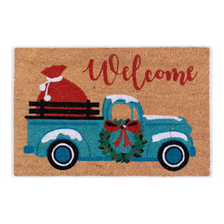 Merry Christmas Front Coir Door Mat Rug 18x28 - Contemporary - Doormats ...