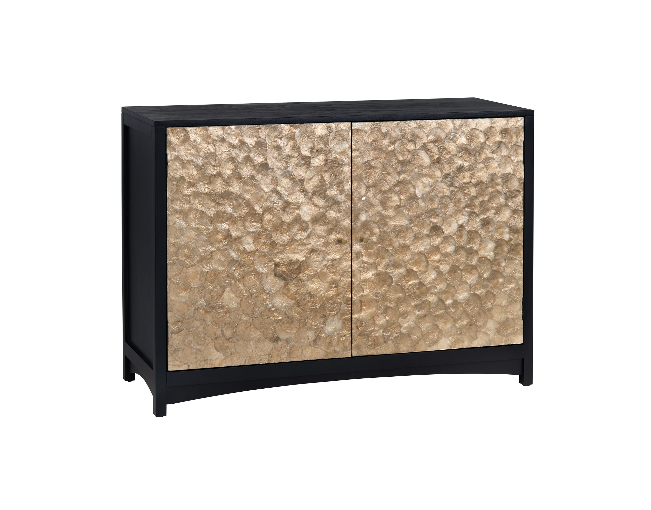 Cayman Capiz Shell Two Door Cabinet - Beach Style - Accent Chests And ...