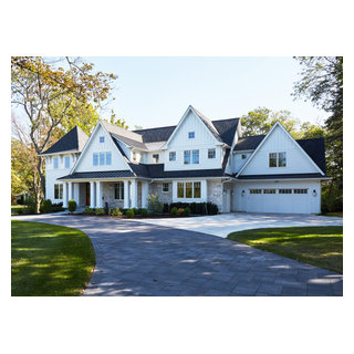 Glenview Custom Home Front Elevation - House Exterior - Chicago - by Great Rooms Building Group ...