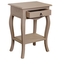 Paris - Side Table -Solid Mindy Wood - Natural Wood - French Country ...
