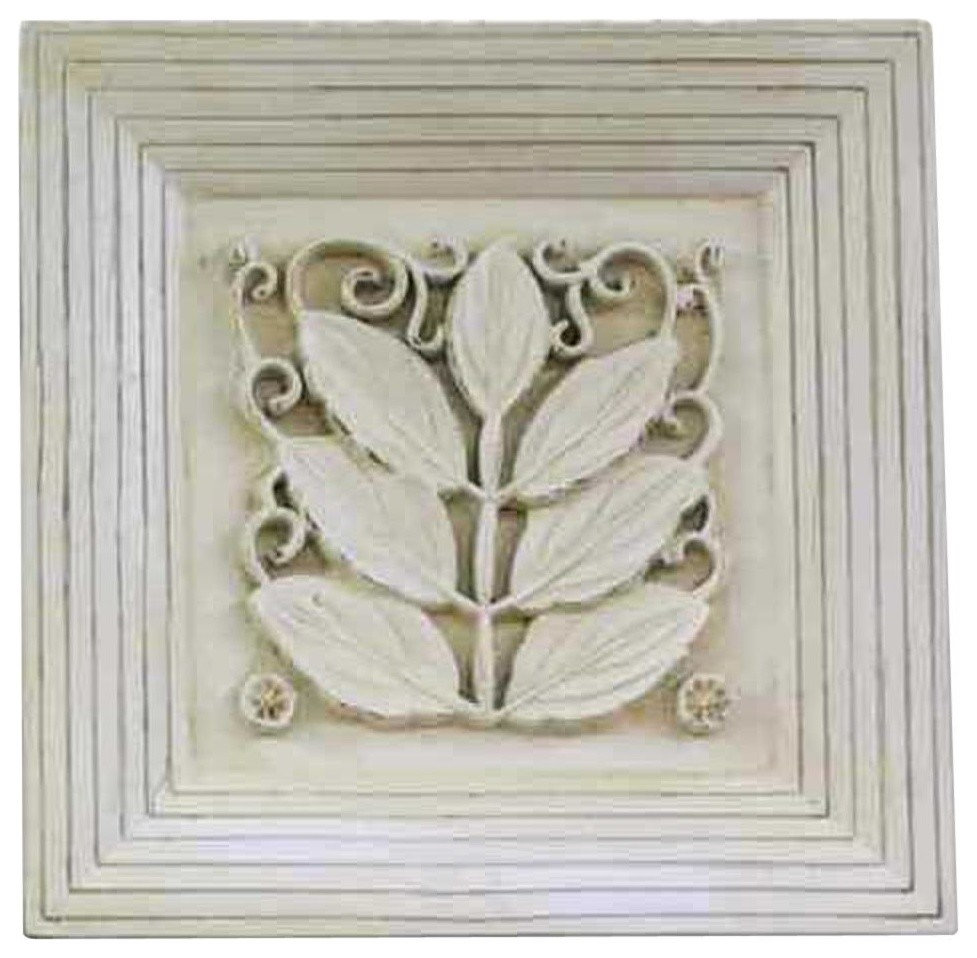 Leaf Motif A, Wall Plaques - Traditional - Outdoor Wall Art - by ...