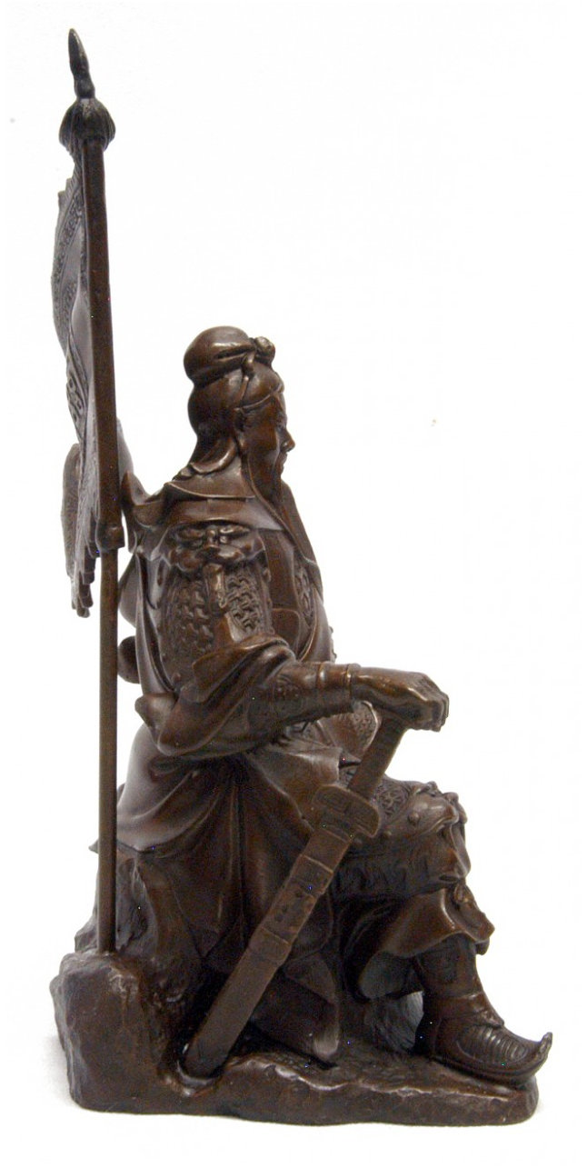 Bronze Sitting General Kwan 21cm - Asian - Decorative Objects And ...
