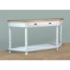 Sunset Trading Cottage Display Table White/Brown Solid Wood Fully ...
