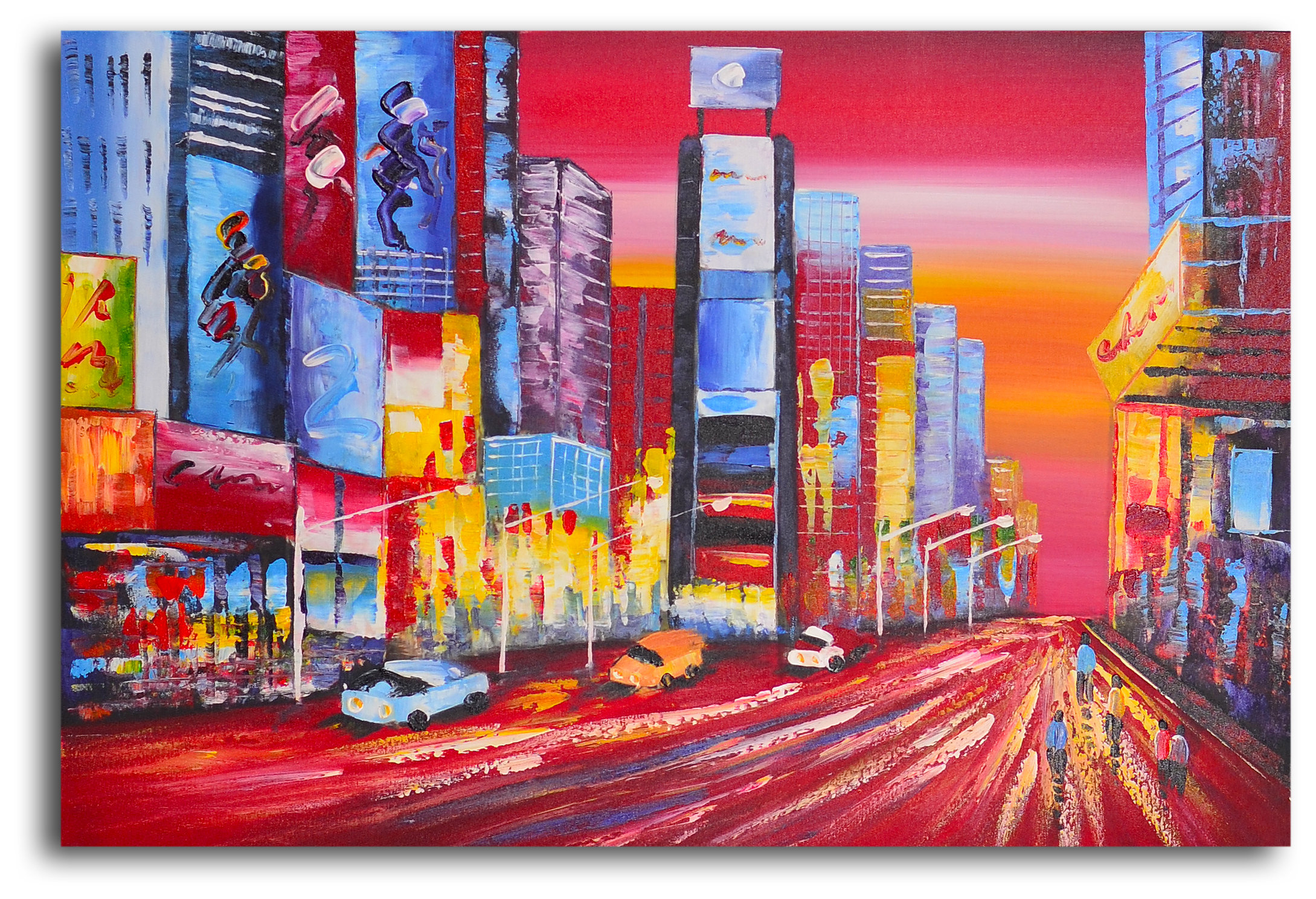 Hand Painted "Fast Track" Oil Painting - Contemporary - Paintings - by ...